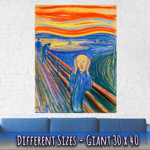 The Scream Poster, Pastel Version Edvard Munch 1893 - the Scream Print ...