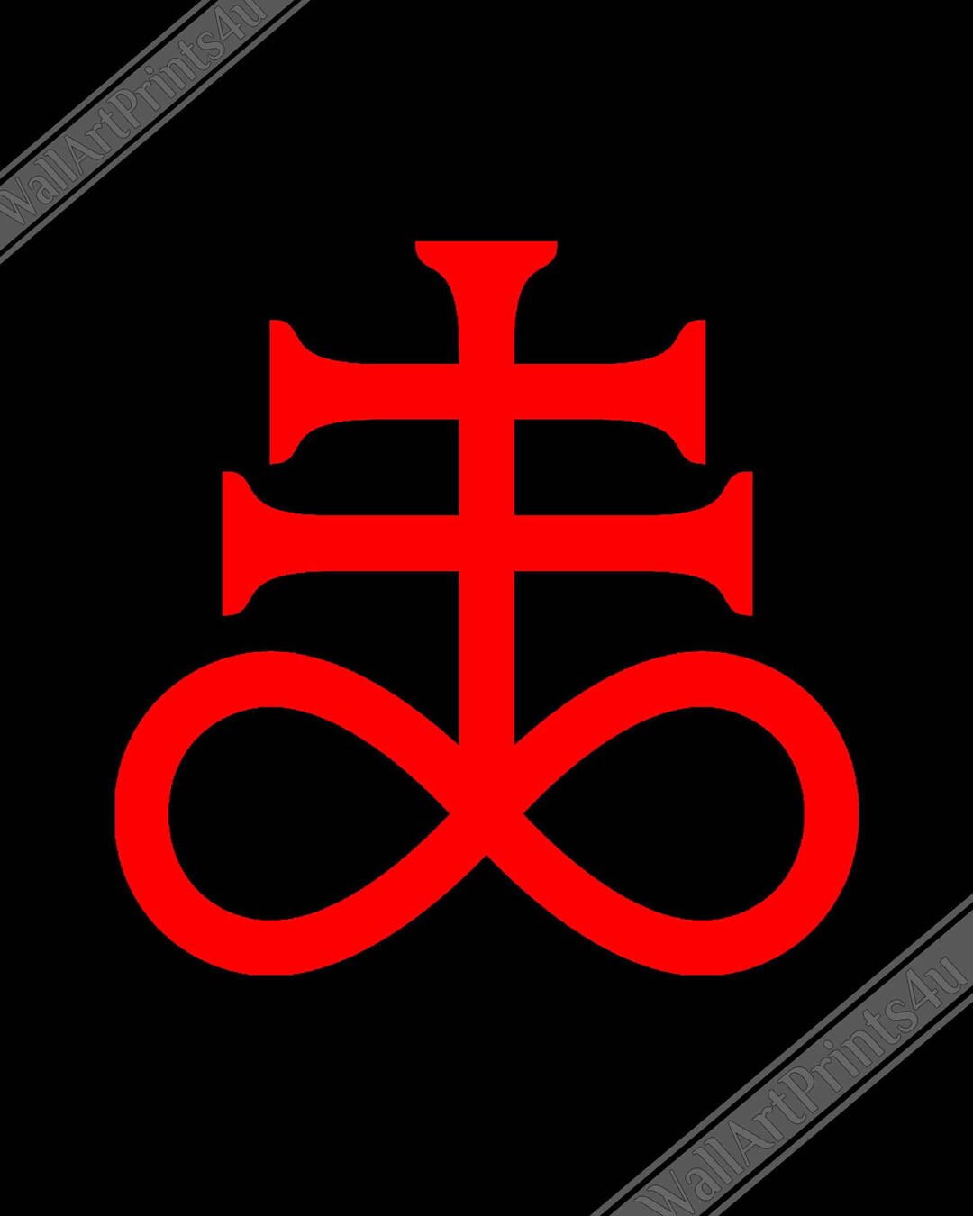 Leviathan Cross Poster Red Black Satan's Cross Poster Leviathan Cross ...