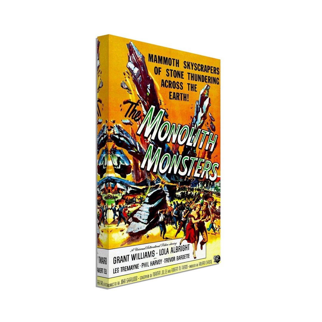 Monolith Monsters Canvas, Vintage Horror Movie Canvas 1957 - Etsy