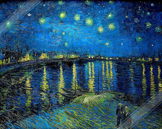 Vincent Van Gogh - Starry Night Over the Rhone (1888) - Art Print ...
