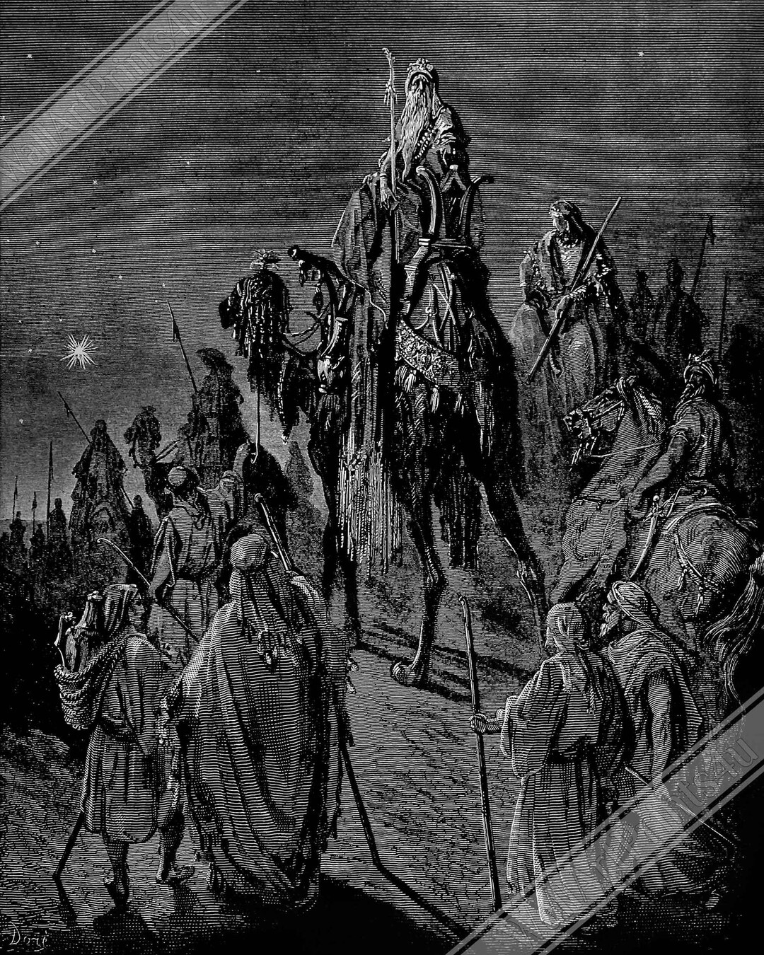 Gustave Dore Poster, the Three Kings Print, From La Grand Bible De ...