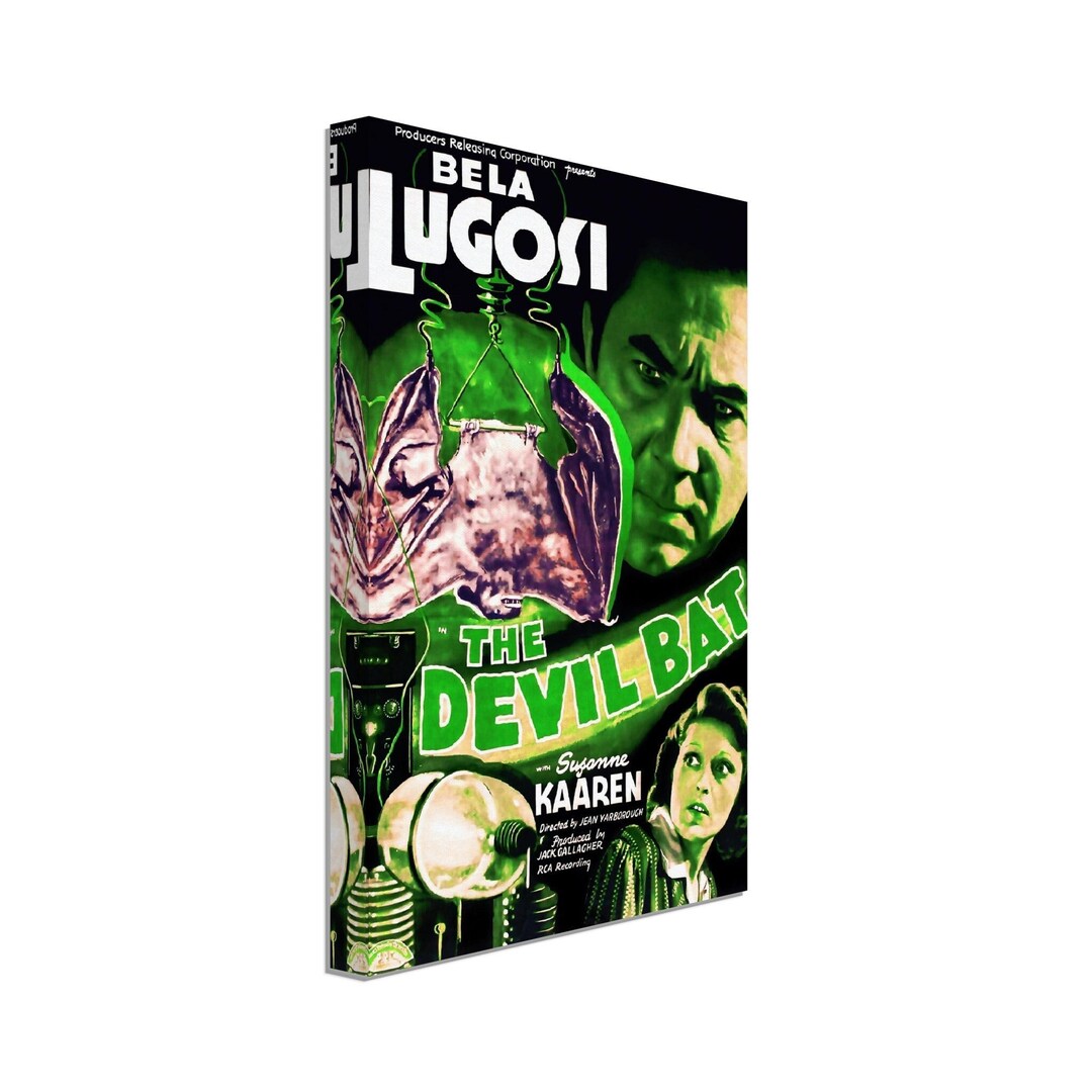 The Devil Bat Movie Canvas: Vintage Horror Film Art, Bela Lugosi - Etsy