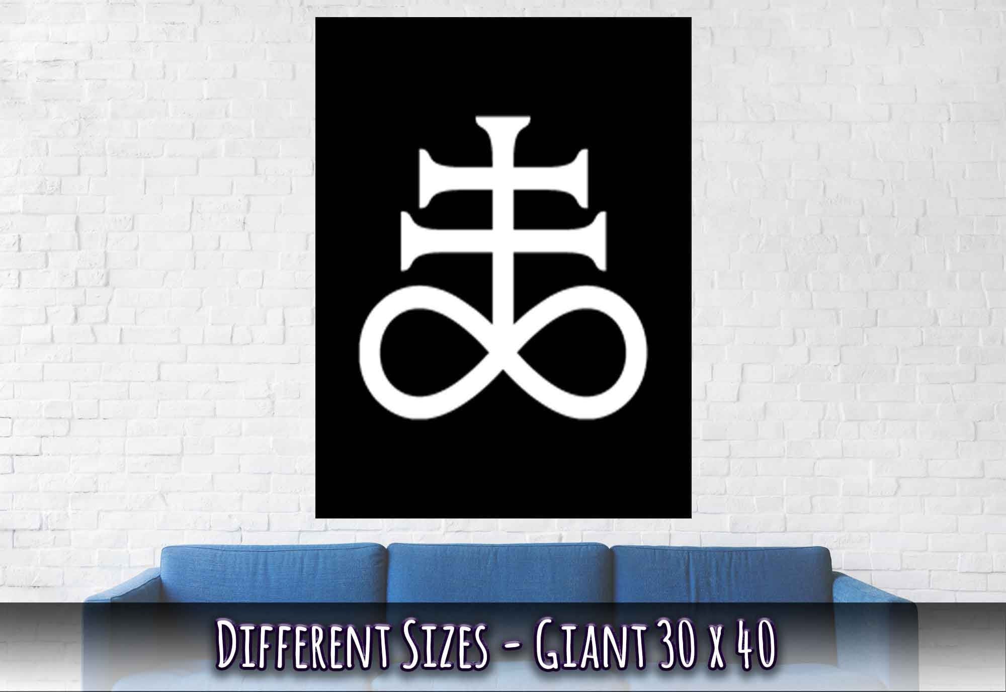 Leviathan Cross Poster White Black Satan's Cross Poster - Etsy