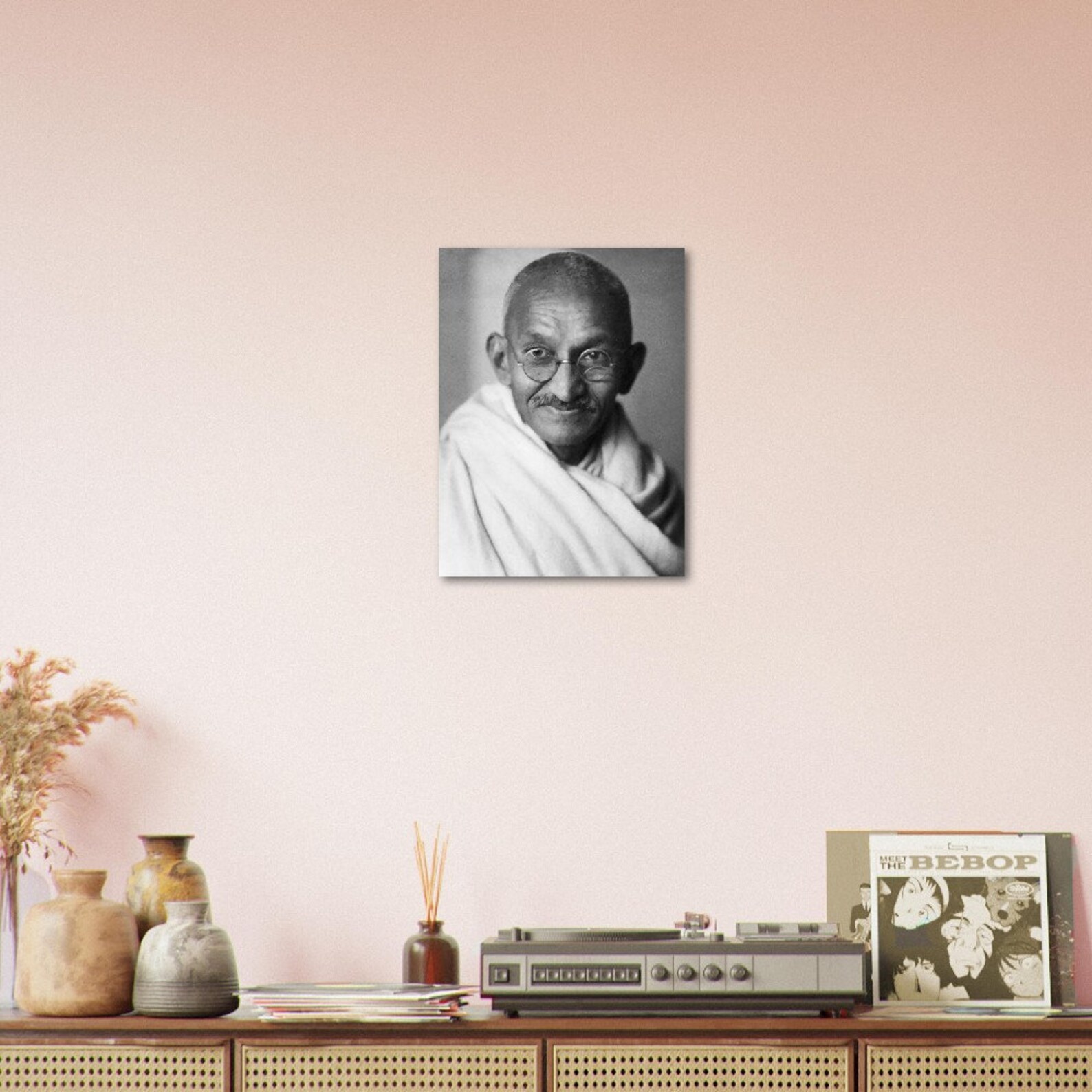Mahatma Gandhi Poster, Vintage Photo Iconic Mahatma Gandhi Print Father ...