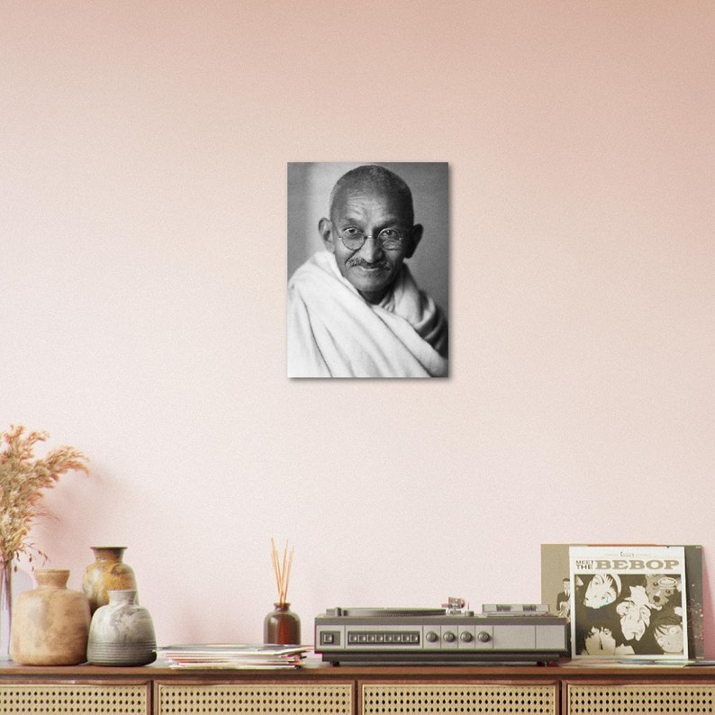 Mahatma Gandhi Poster, Vintage Photo Iconic Mahatma Gandhi Print Father ...