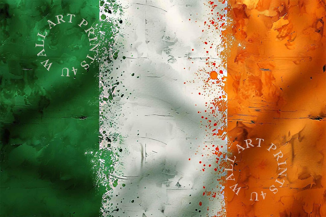 Grungy Irish Flag Digital Download Distressed St Patricks Day Printable ...