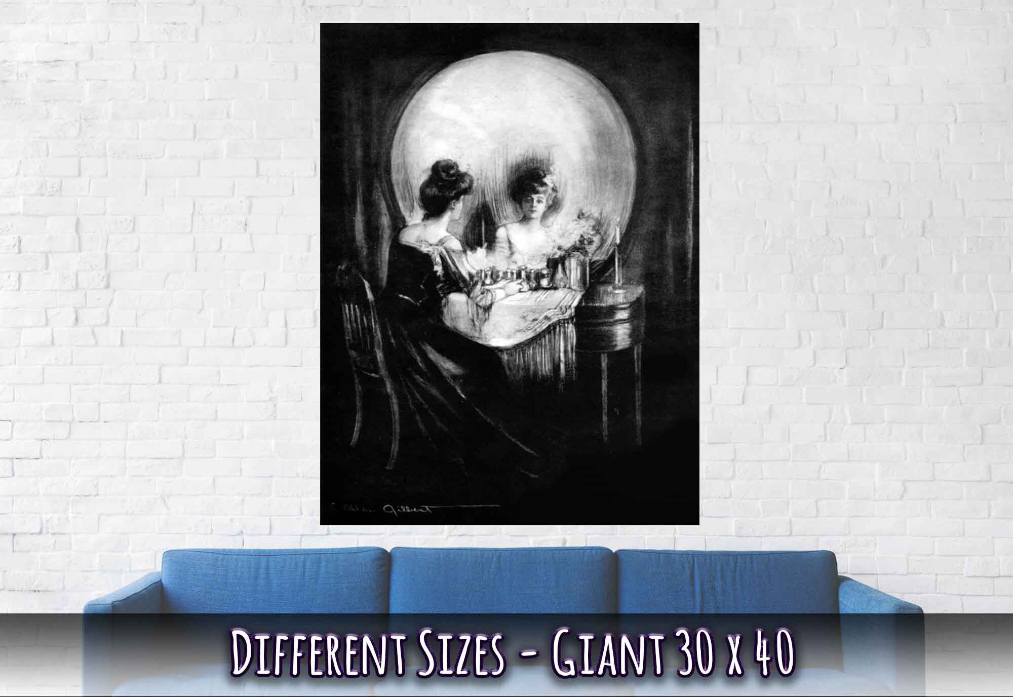 All is Vanity Poster: Human Skull Illusion Art Print by C. Allan ...