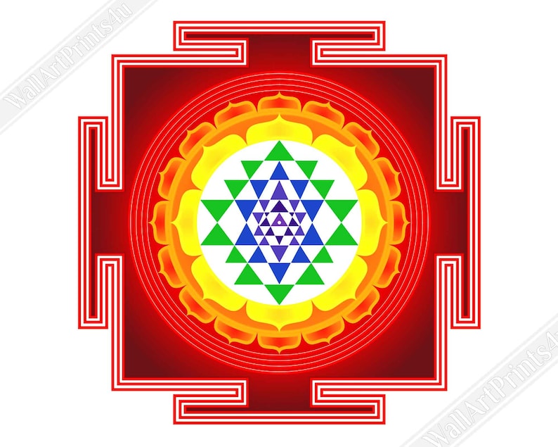 Buy Sri Yantra Poster, Shri Yantra Mother of All Yantras Sri Yantra ...