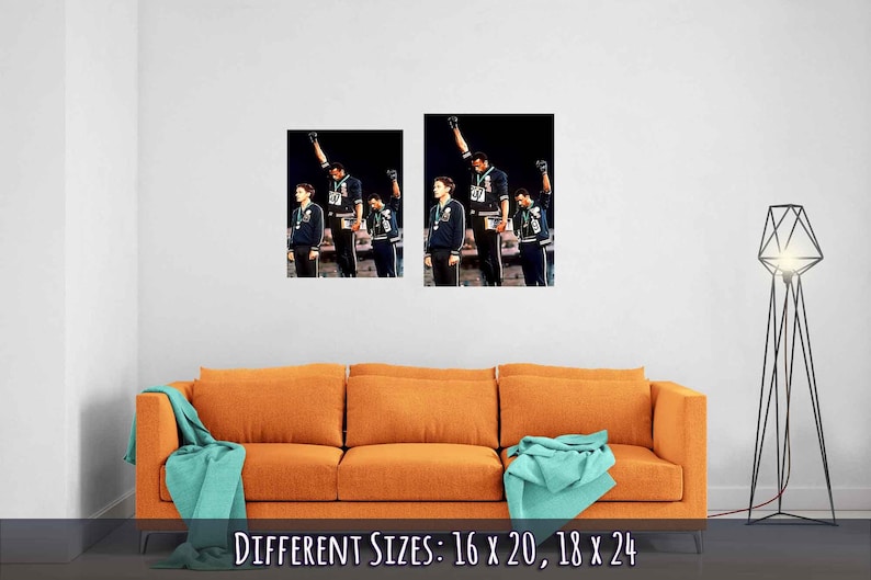 1968 Black Power Salute Poster: Tommie Smith & John Carlos Print - Etsy