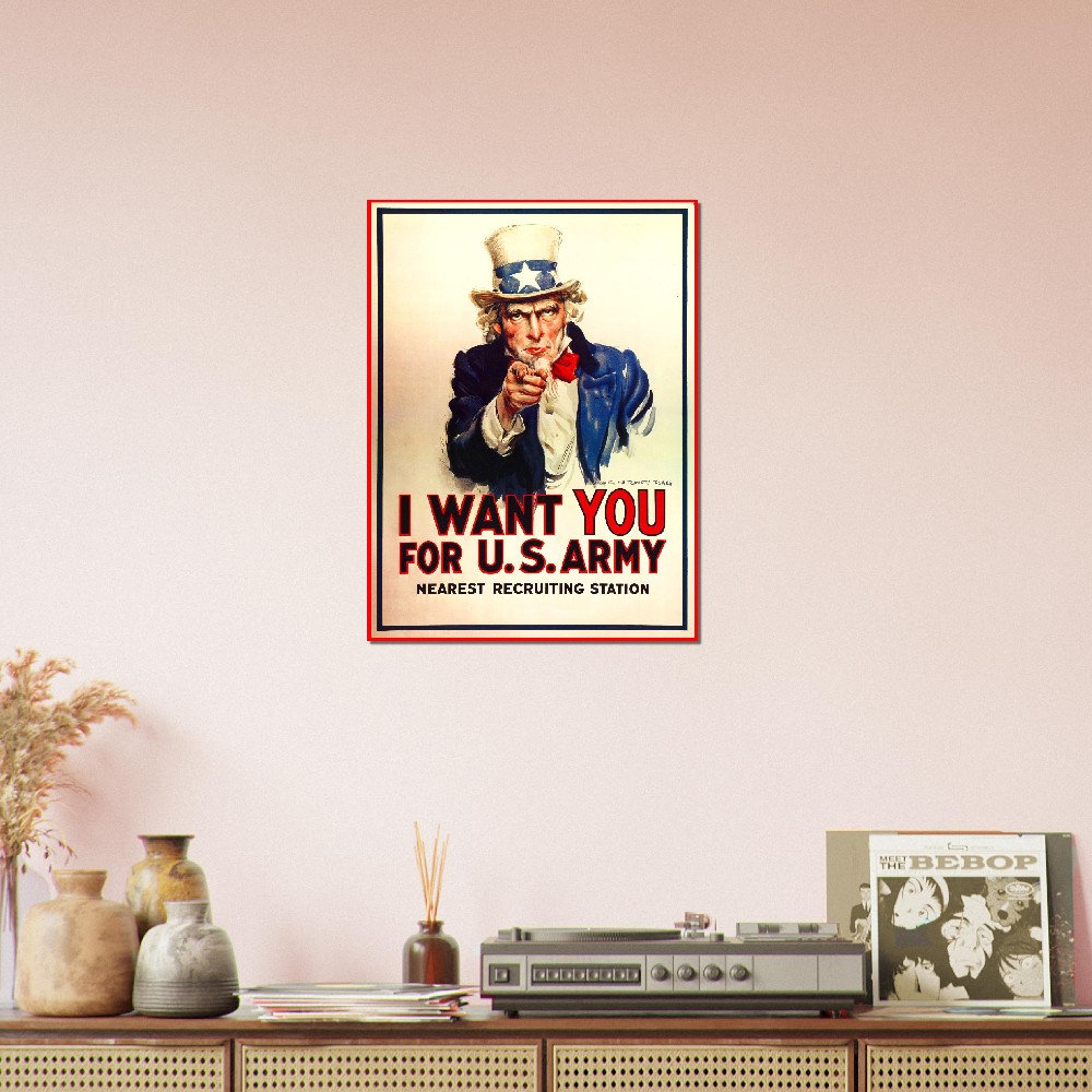 Uncle Sam Poster, World War 1 Poster Print, Vintage Us World War 1 ...