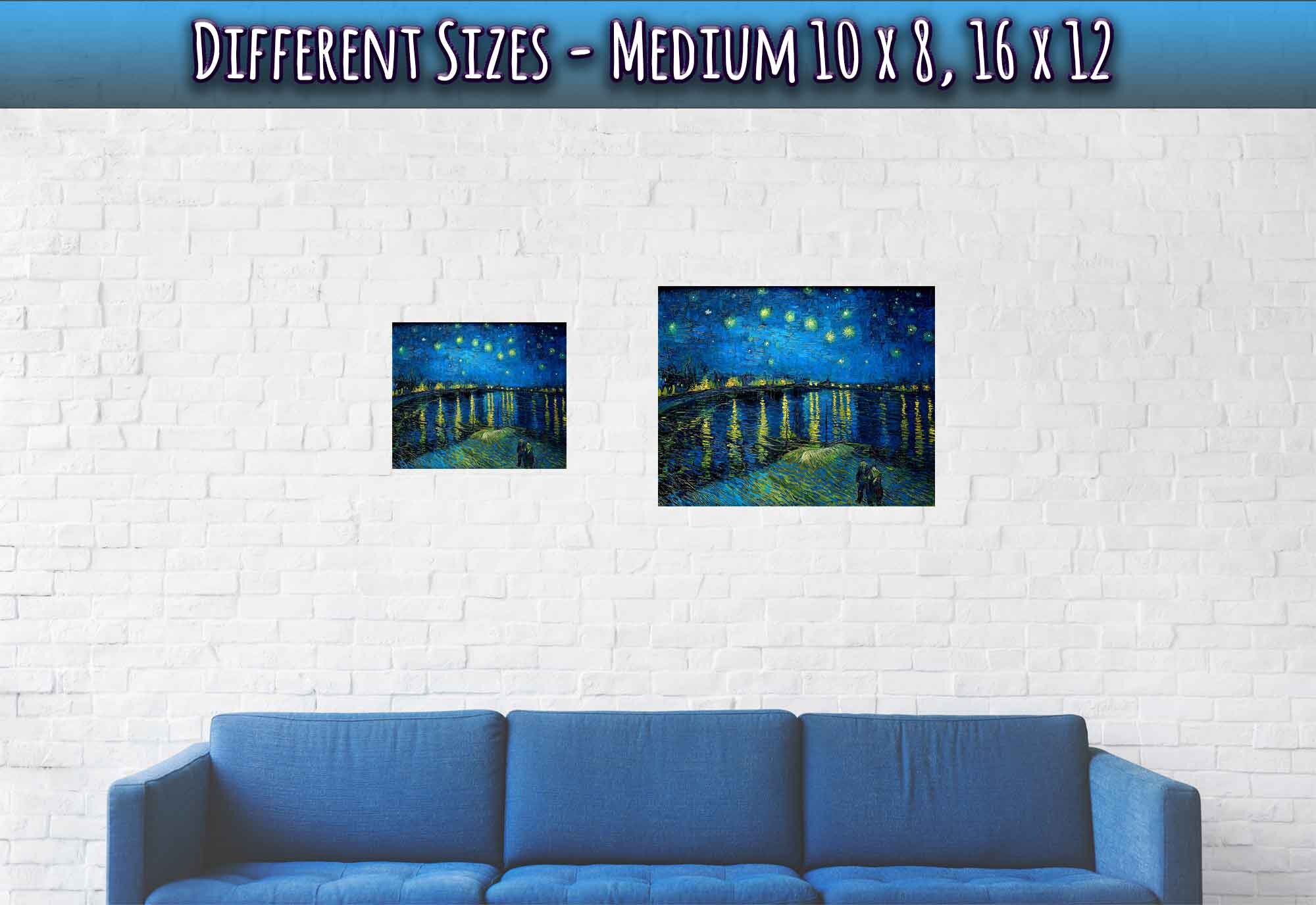 Starry Night Over Rhone Poster, Van Gogh Starry Night Rhone Print, UK ...