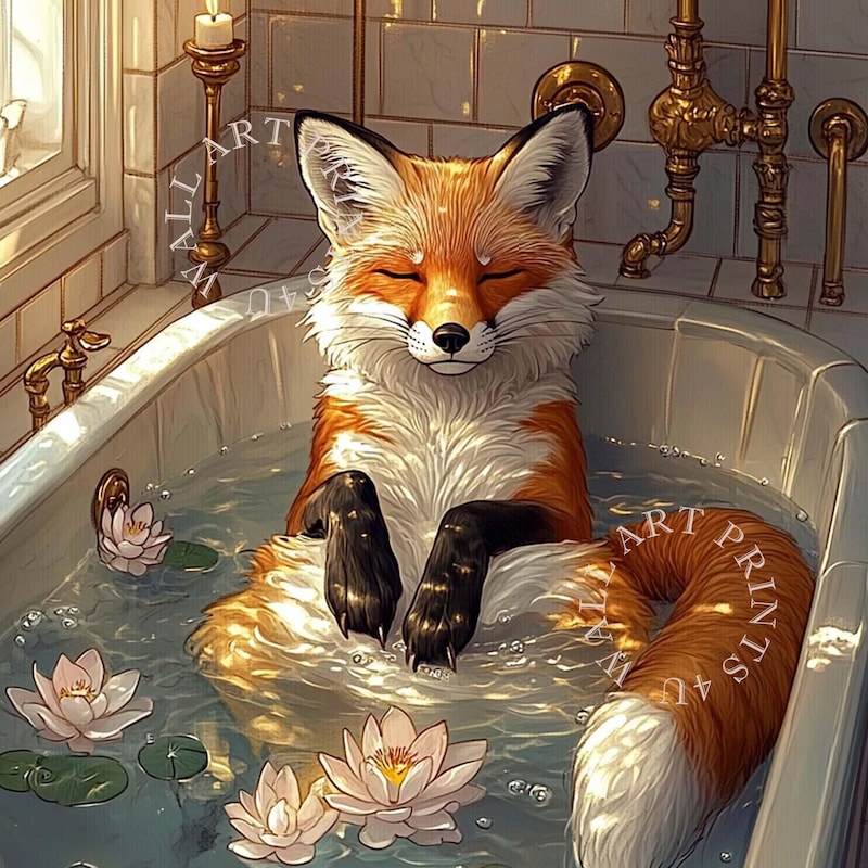 Fox Wallpaper for Bathroom - Etsy UK