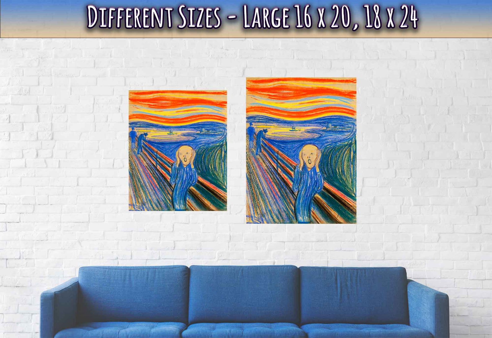 The Scream Poster, Pastel Version Edvard Munch 1893 - the Scream Print ...