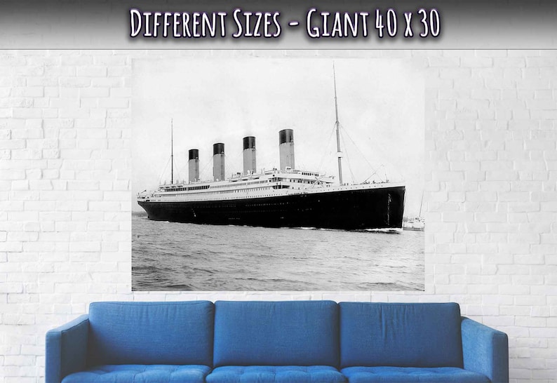 Titanic Poster, Titanic Photo Print From 1912, Leaving Southampton for ...