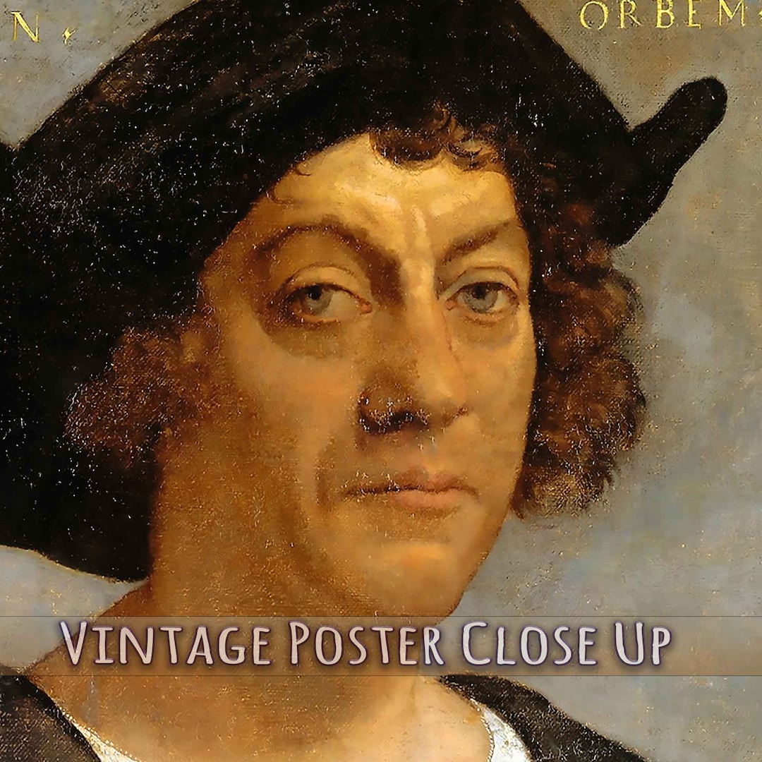 Christopher Columbus Poster, Vintage Portrait - Christopher Columbus ...