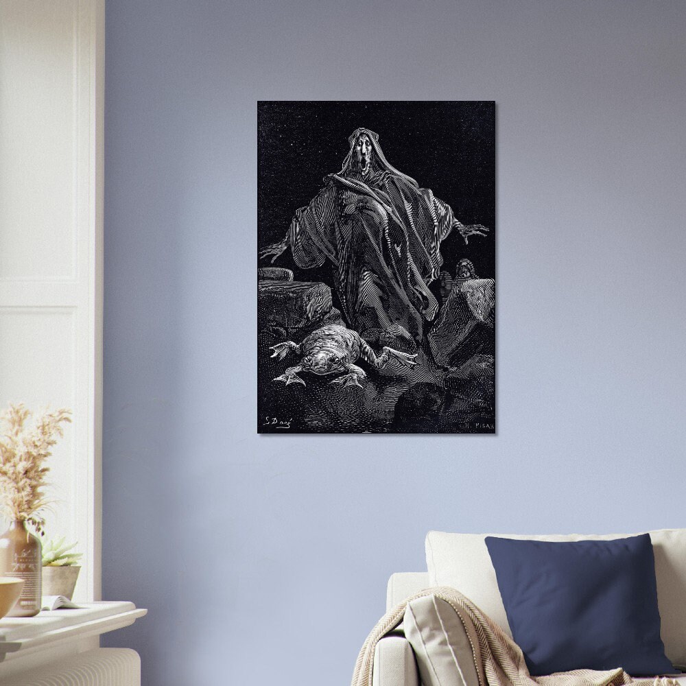 Gustave Dore Poster, the Shriek of Timidity Print, From the Legend of ...