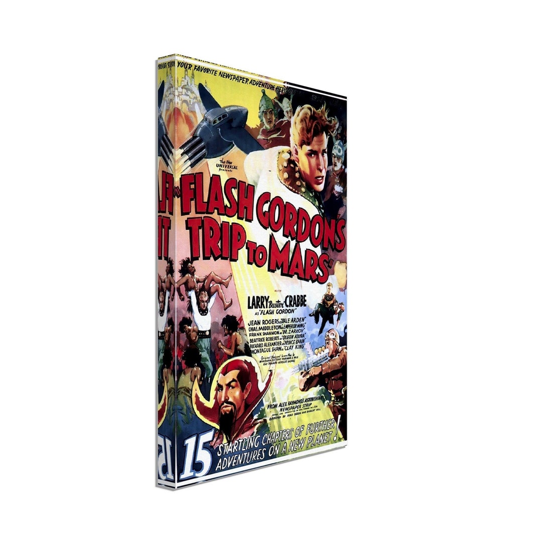 Flash Gordon Canvas, Vintage Movie Canvas 1938 Canvas Film Art - Larry ...