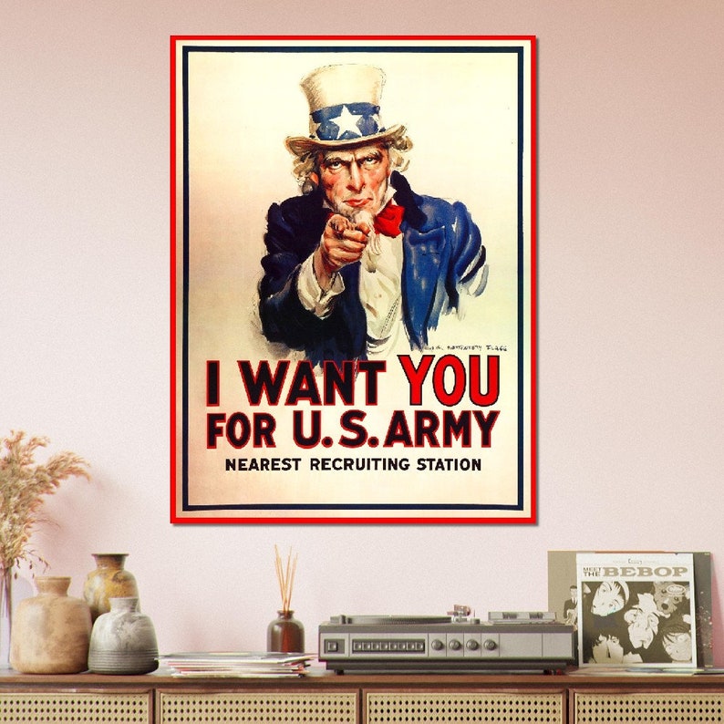 Uncle Sam Poster: World War 1 Propaganda Art Print - Etsy
