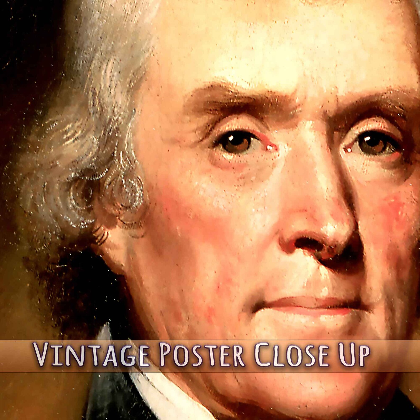 Thomas Jefferson Poster, 3rd President of Usa, Vintage Portrait Thomas ...