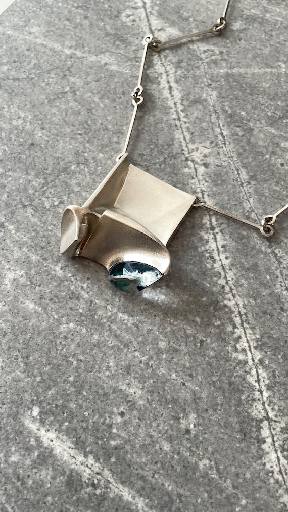 Bjorn Weckstrom for Lapponia "Monolith" silver pendan… - Gem