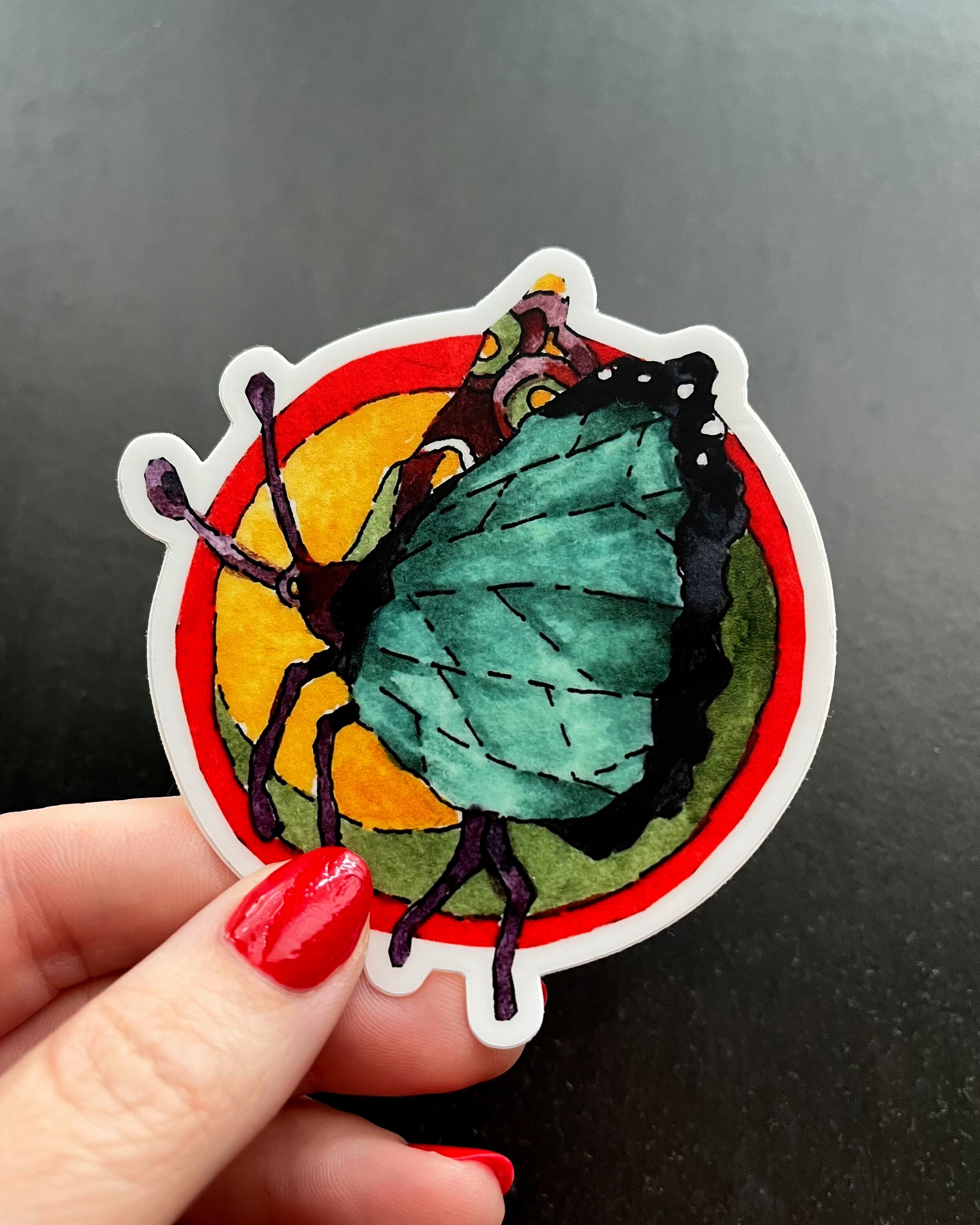 Blue Morpho Vinyl Sticker by Carol Bowles - Etsy