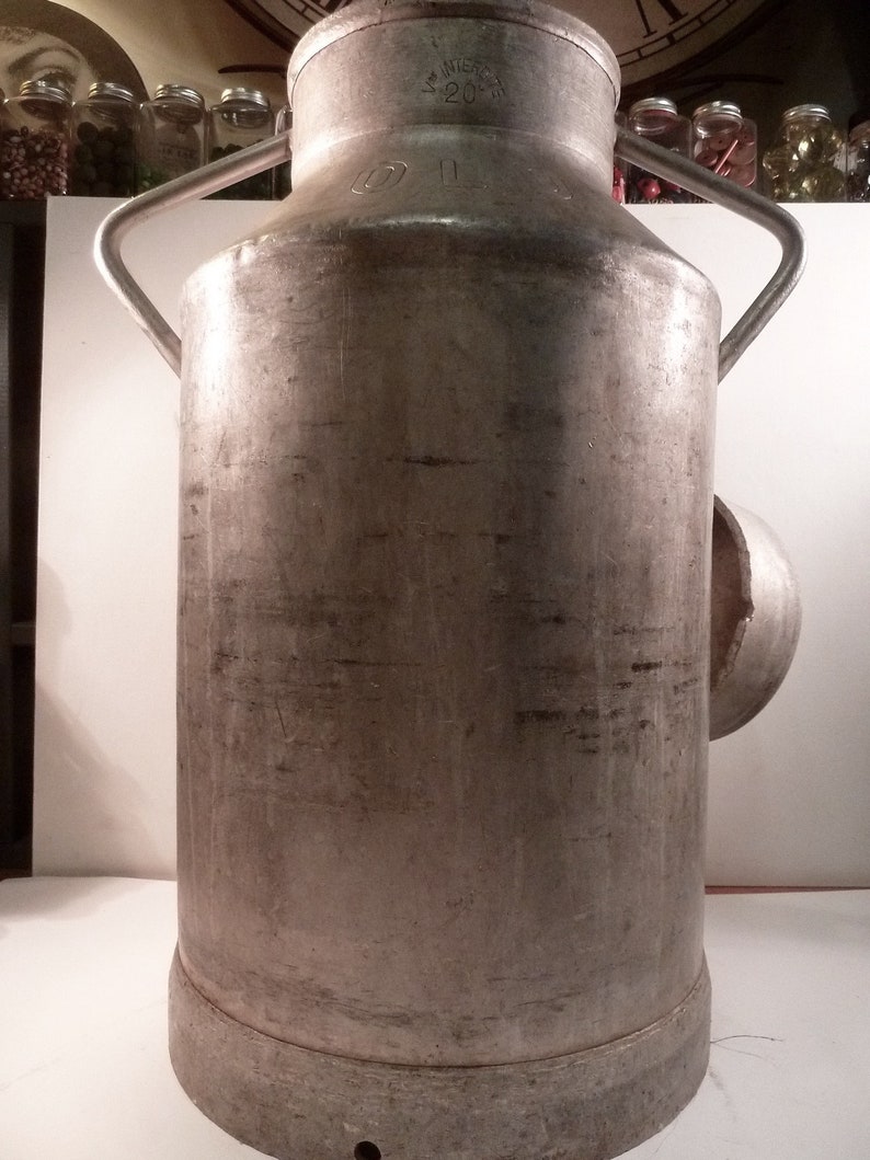 Grand pot à lait fermier authentique Normandie, brocante Française ...