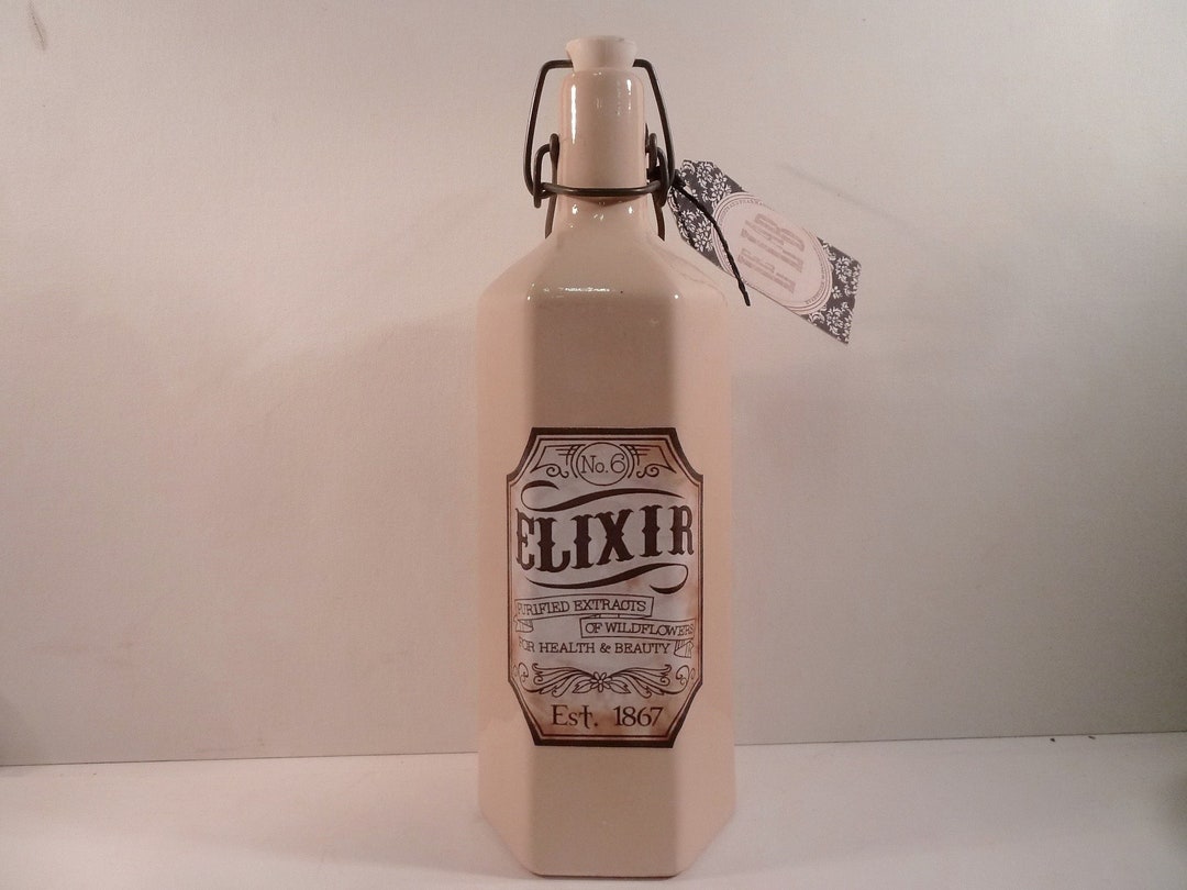 Old-fashioned Hexagonal Sandstone Brasserie Bottle With Decor Label ...