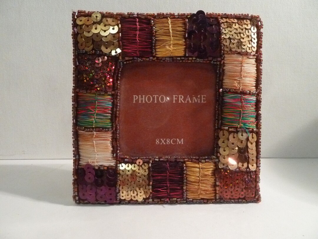 Jewel Photo Frame to Pose Entirely Embroidered and Beaded With - Etsy
