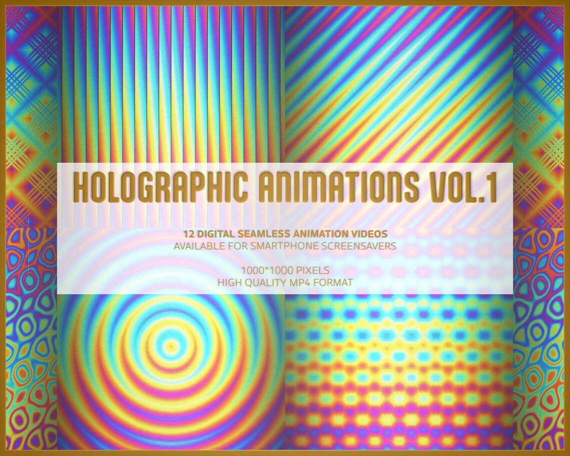 Holographic Animations Volume 1 - Bundle of 12 Digital Videos - High ...