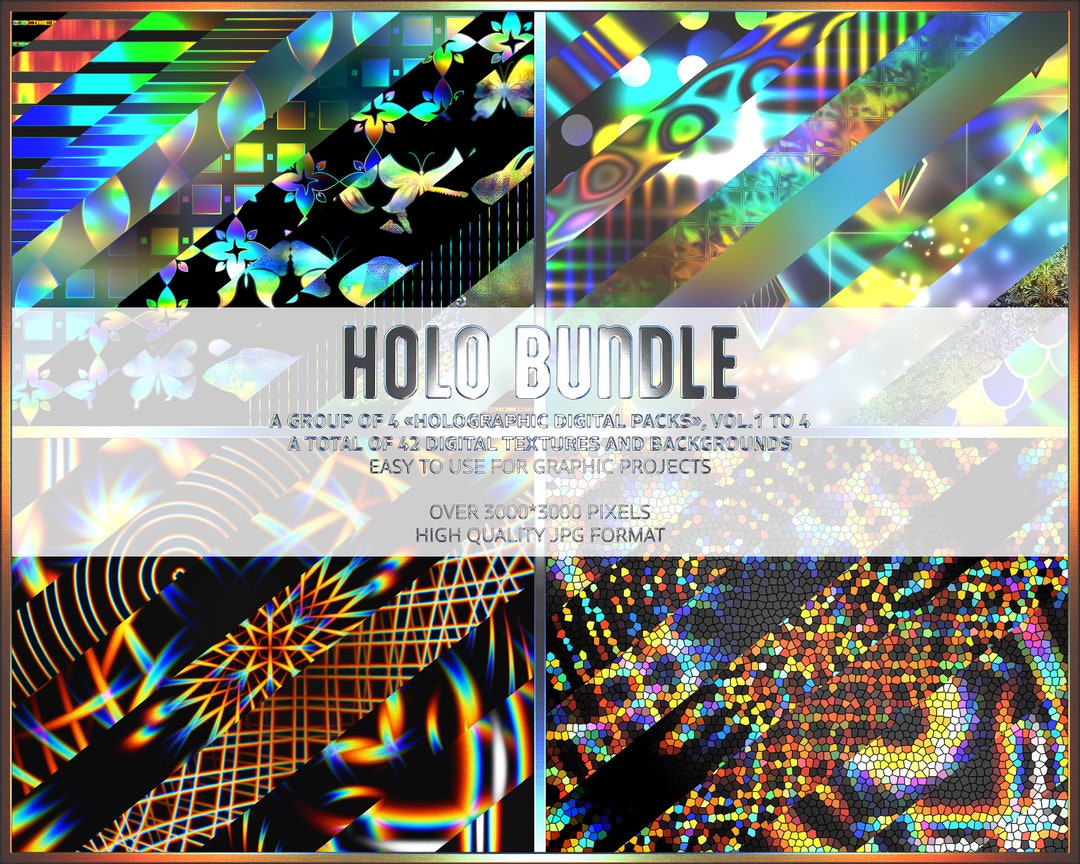 Holographic Bundle - Group 4 Packs With 42 Patterns - Discounted - High ...
