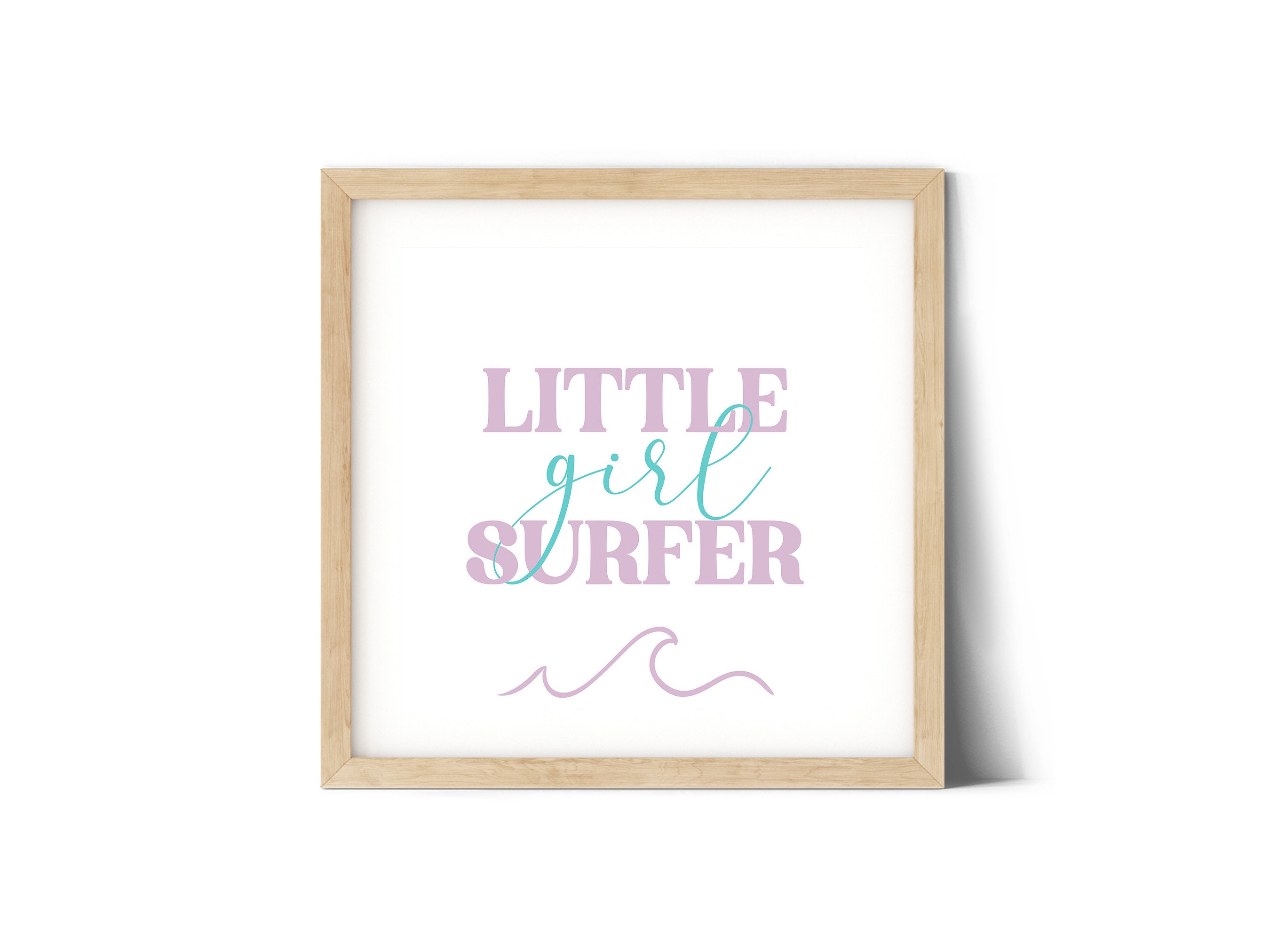 Little Surfer Girl Nursery Printable, Baby Shower Surfboard Theme, New ...