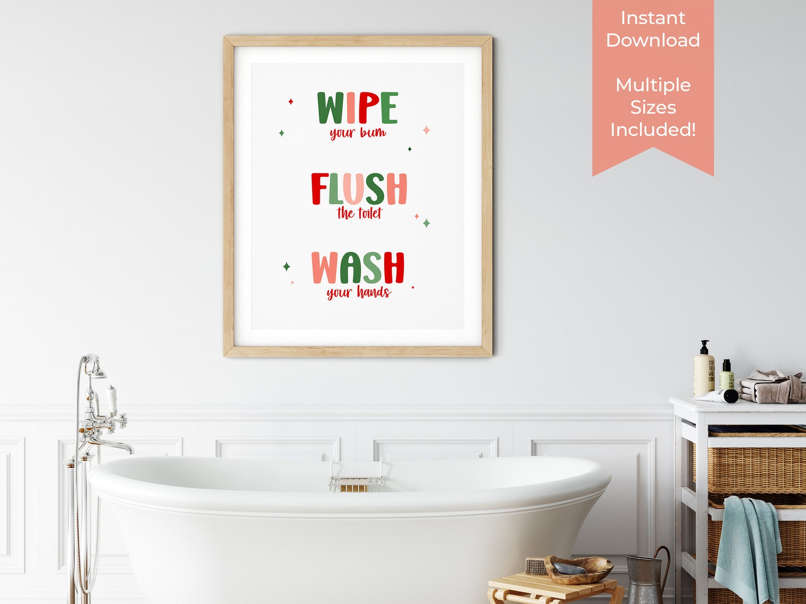 Funny Christmas Bathroom Rules Printable Sign: Holiday Decor (digital ...