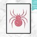 Spider Printable Pink Glitter Spider Wall Art Glam Halloween - Etsy