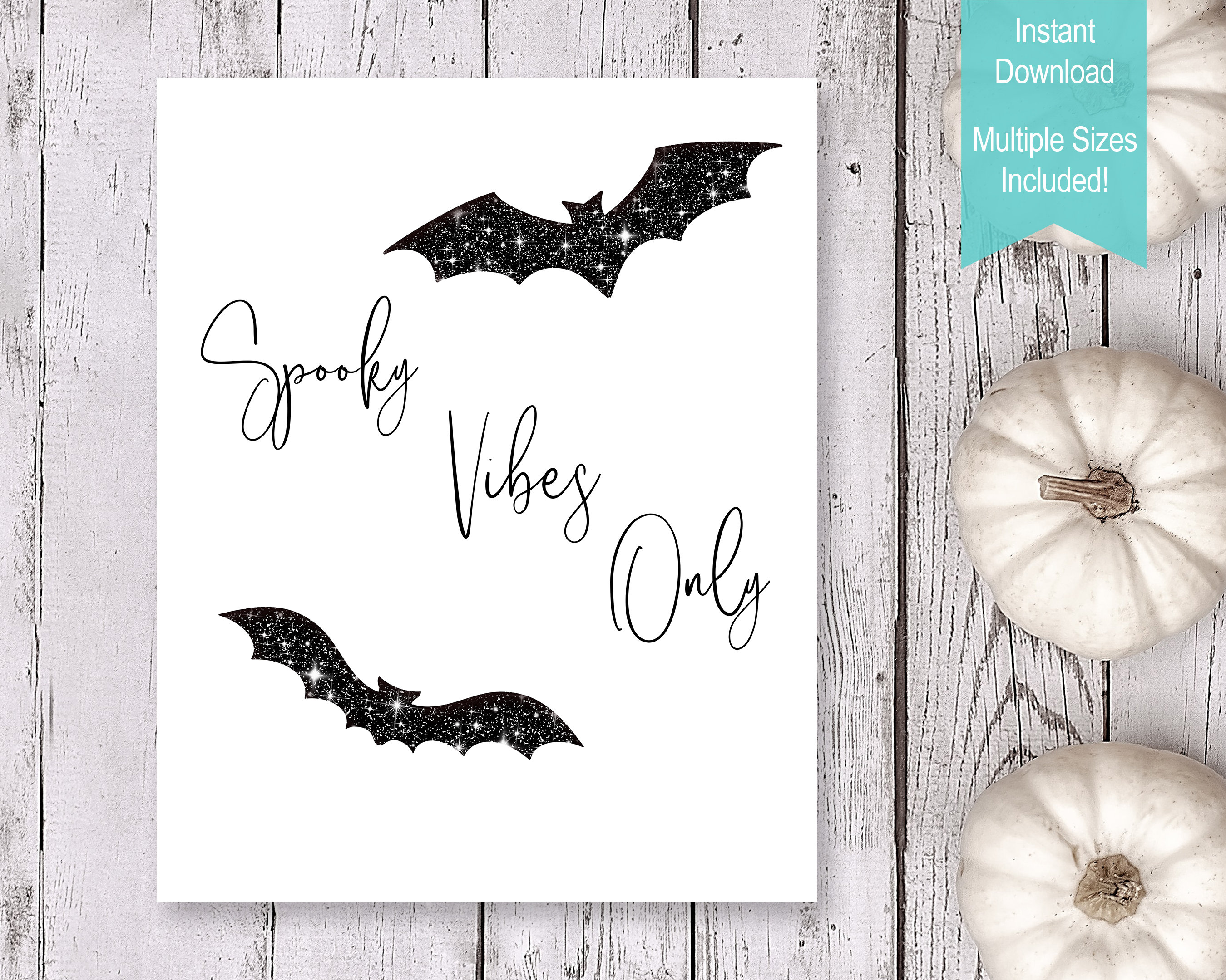 Spooky Vibes Only Halloween Printable, Home or Classroom Halloween ...