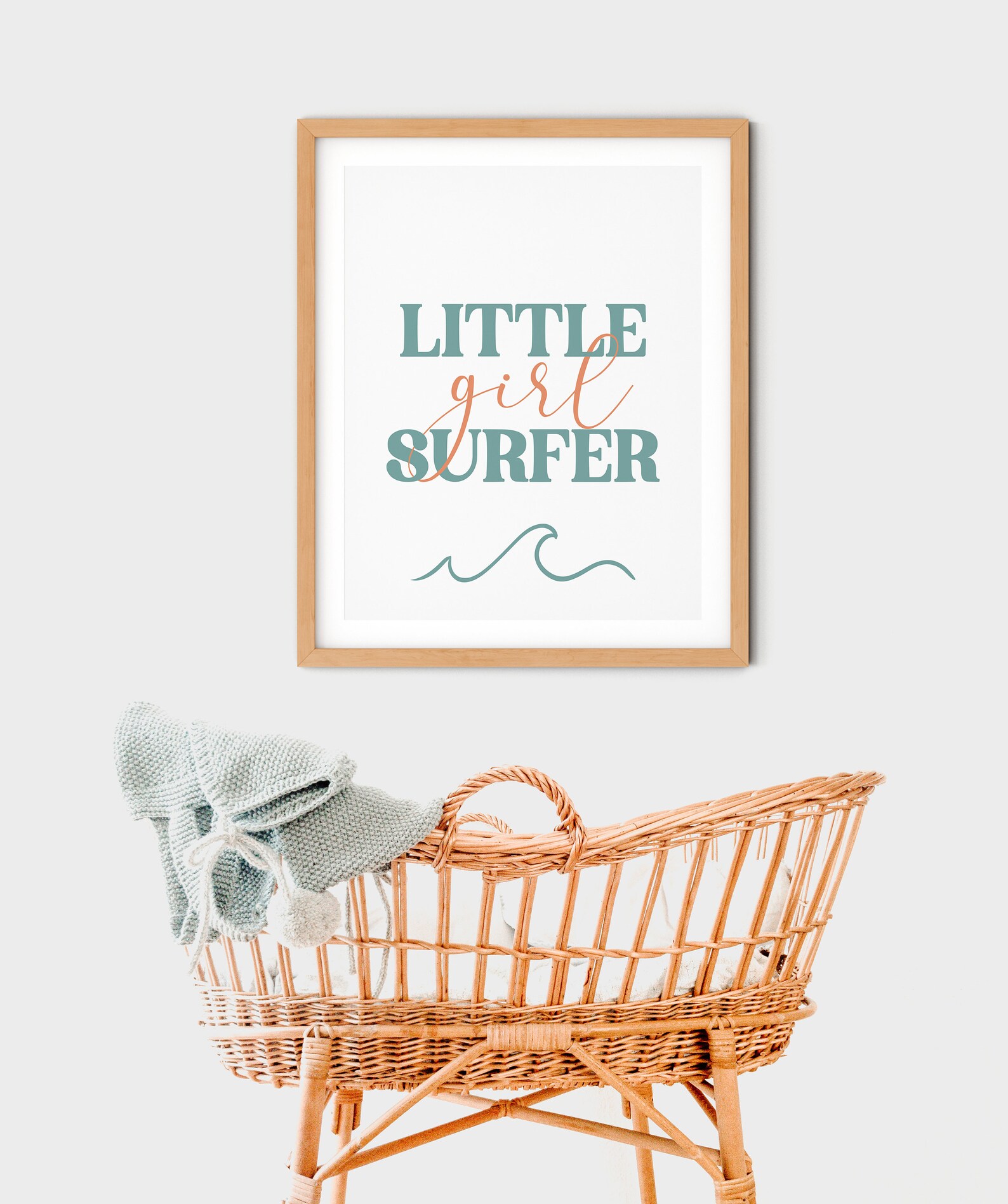 Little Surfer Girl Nursery Printable, Baby Shower Surfboard Theme, New ...