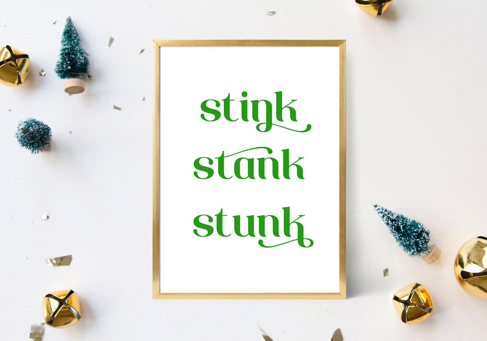 Christmas Movie Quote Printable: Stink Stank Stunk Funny Bathroom Sign ...