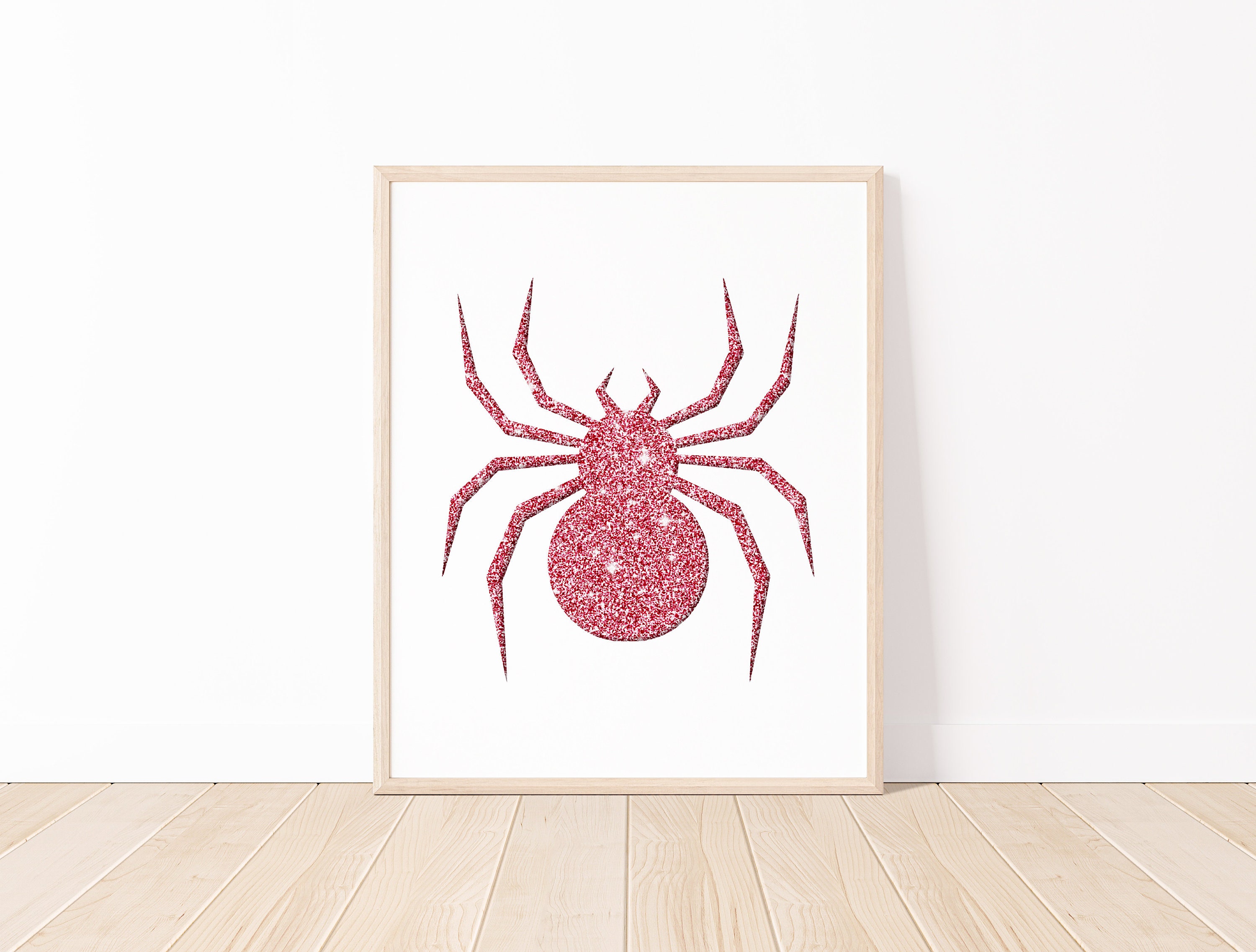 Spider Printable Pink Glitter Spider Wall Art Glam Halloween - Etsy