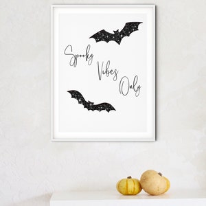 Spooky Vibes Only Halloween Printable, Home or Classroom Halloween ...