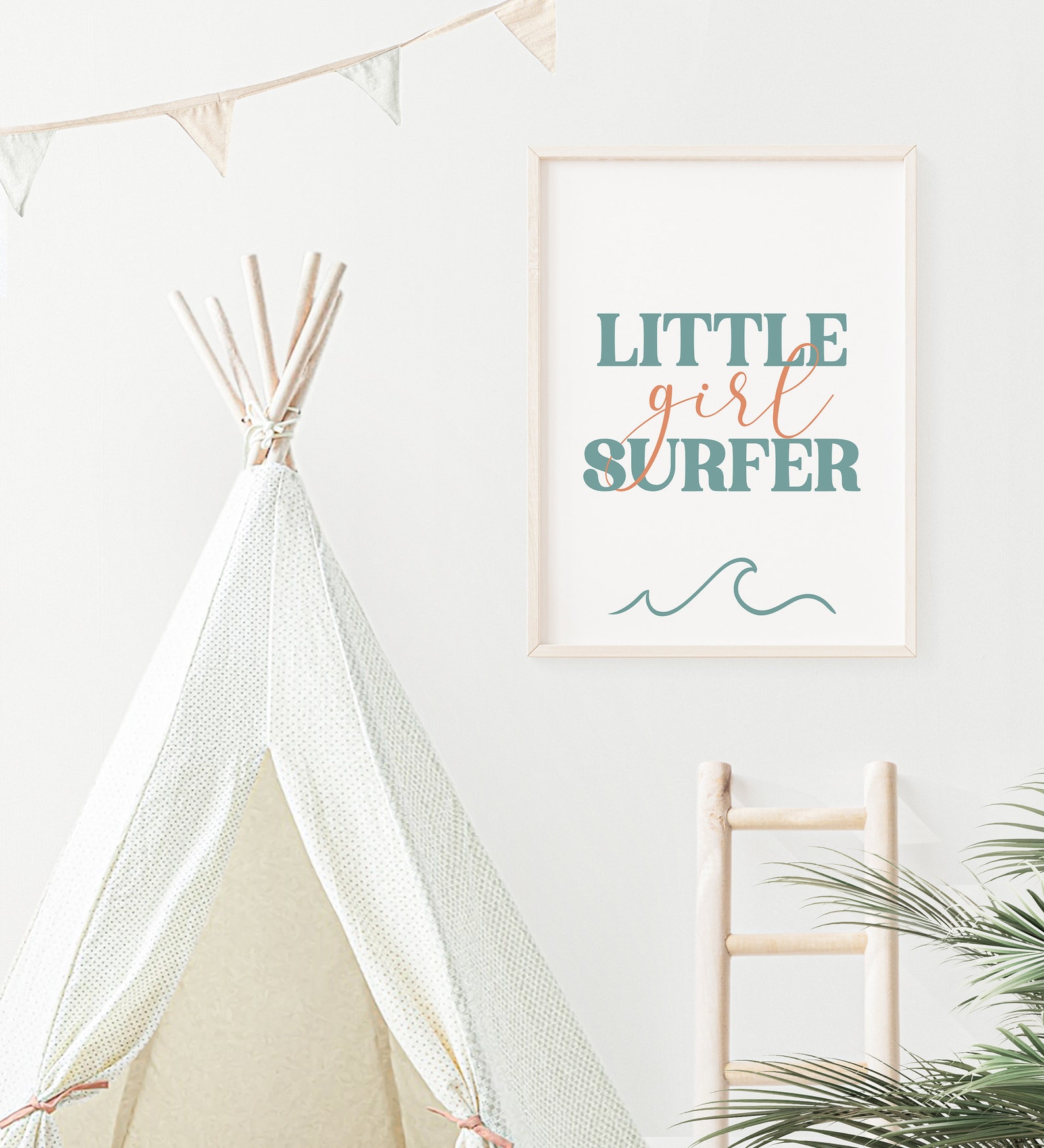 Little Surfer Girl Nursery Printable, Baby Shower Surfboard Theme, New ...