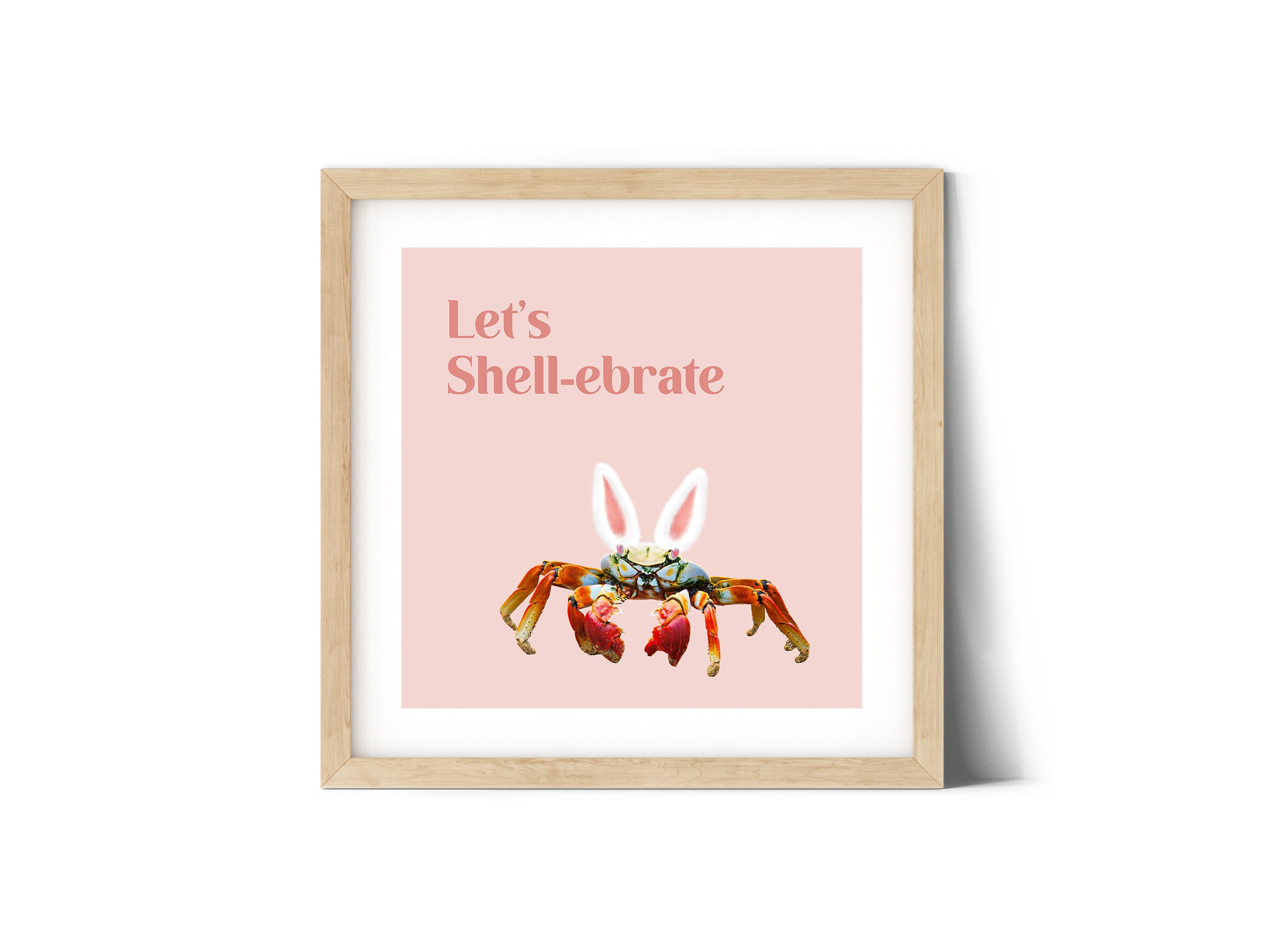 Easter Wall Art, Let's Shellebrate Printable Easter Poster, Funny ...