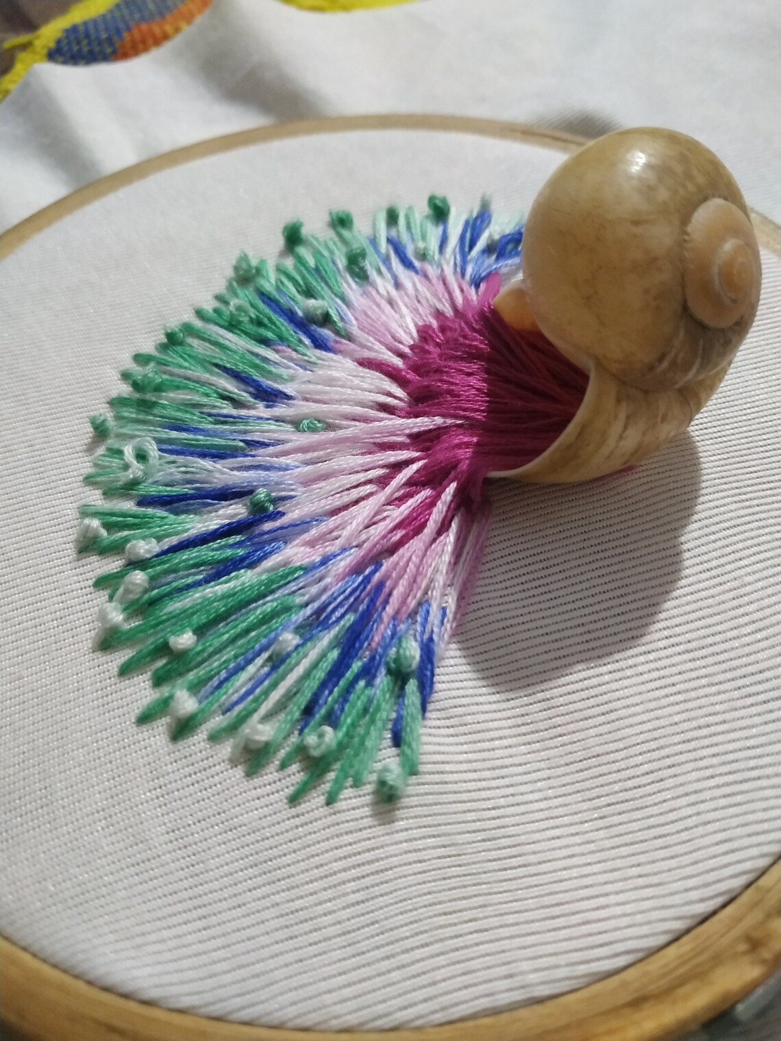 Shell Embroidery Design Hand Embroidery Needlework Unique - Etsy