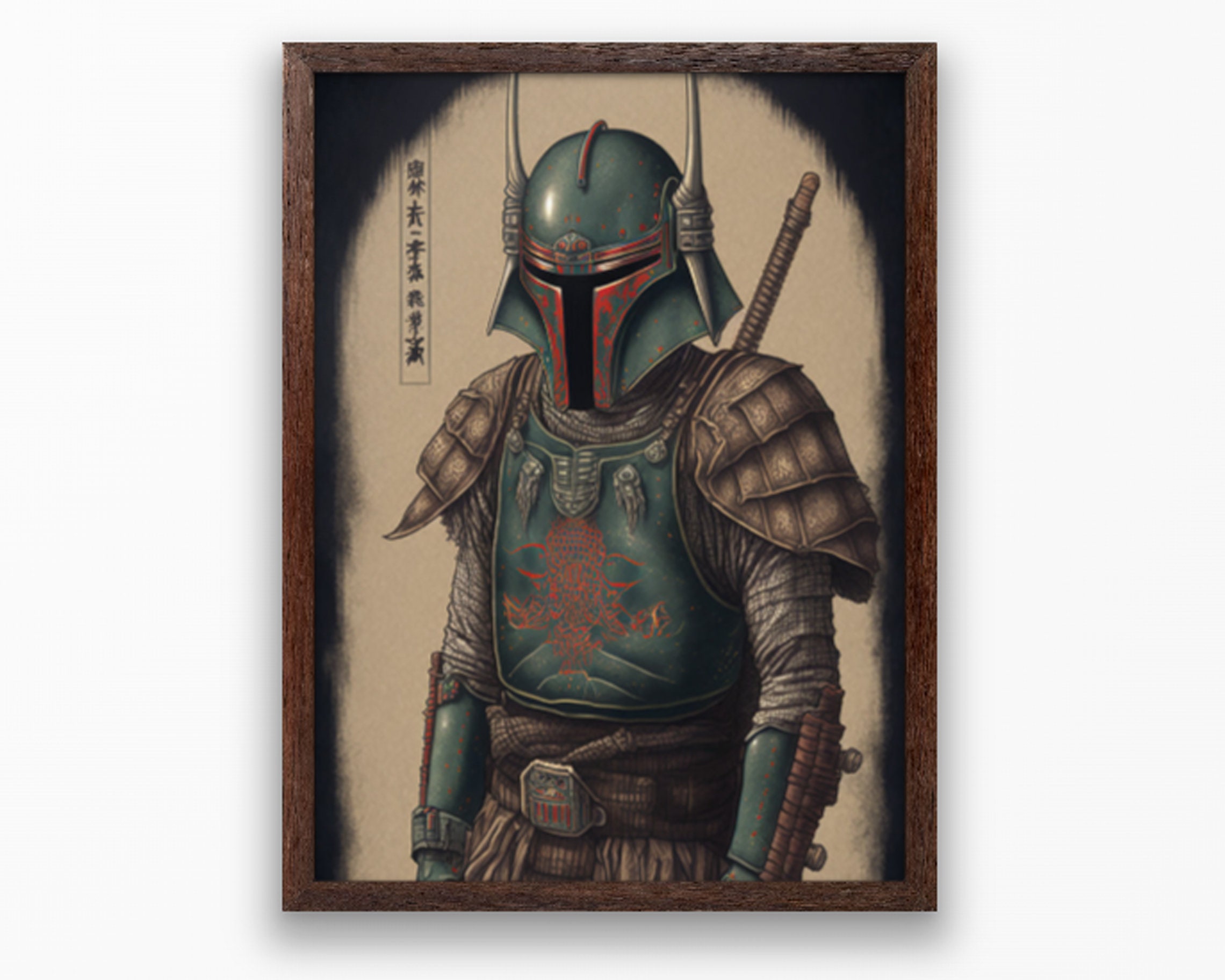 Vintage Samurai Bounty Hunter Portrait - Samurai Posters - Etsy