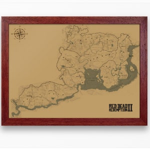 Map of the States RDR2 Classic Game Maps - Etsy Australia