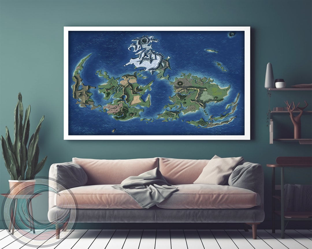 Map of Gaia FFVII Classic Game Maps - Etsy
