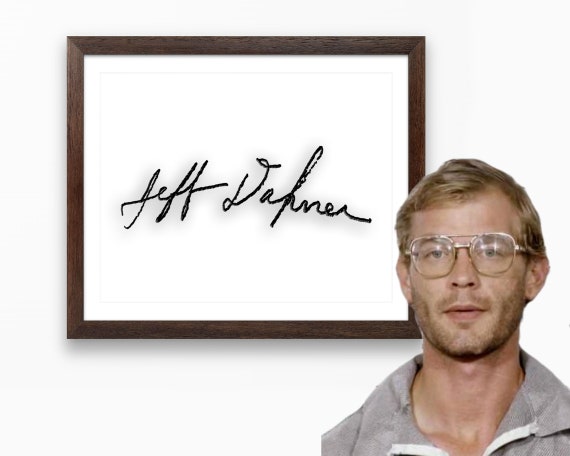 Jeffrey Dahmer Famous Signatures A5 Wall Prints - Etsy Hong Kong