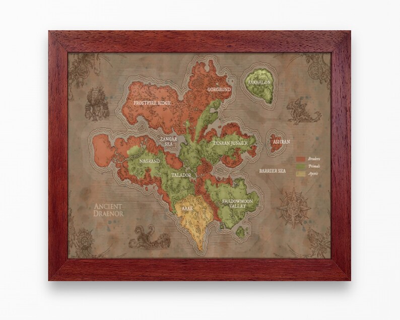Continents of Wow Map Collection (and Singles) - Classic Game Maps - Etsy