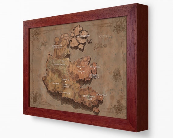 Map of Outlands Wow Classic Game Maps - Etsy Finland