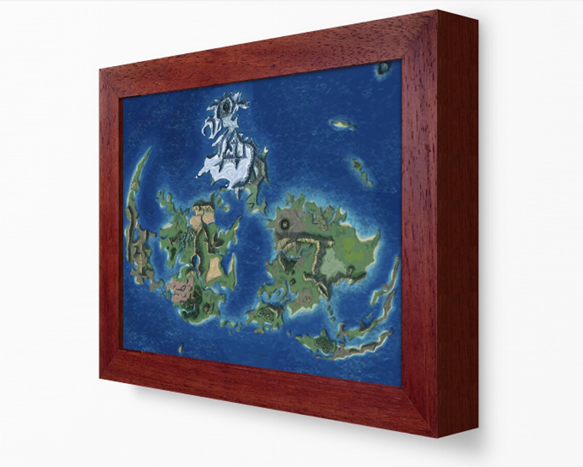 Map of Gaia - FFVII - Classic Game Maps - Etsy