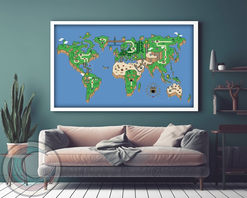 Map of SNES Classic Game - Etsy