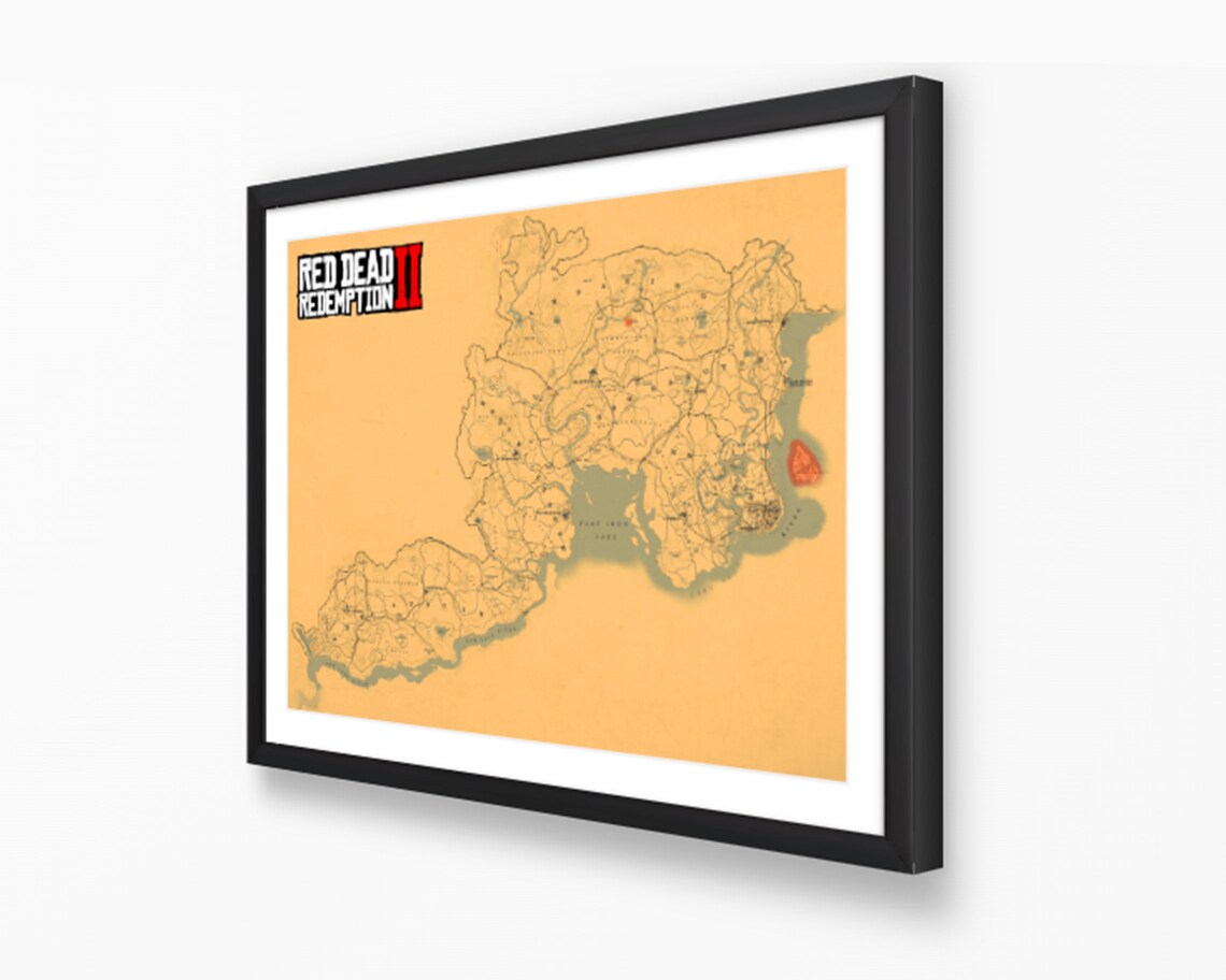 RDR2 Full World Map Classic Game Maps - Etsy UK